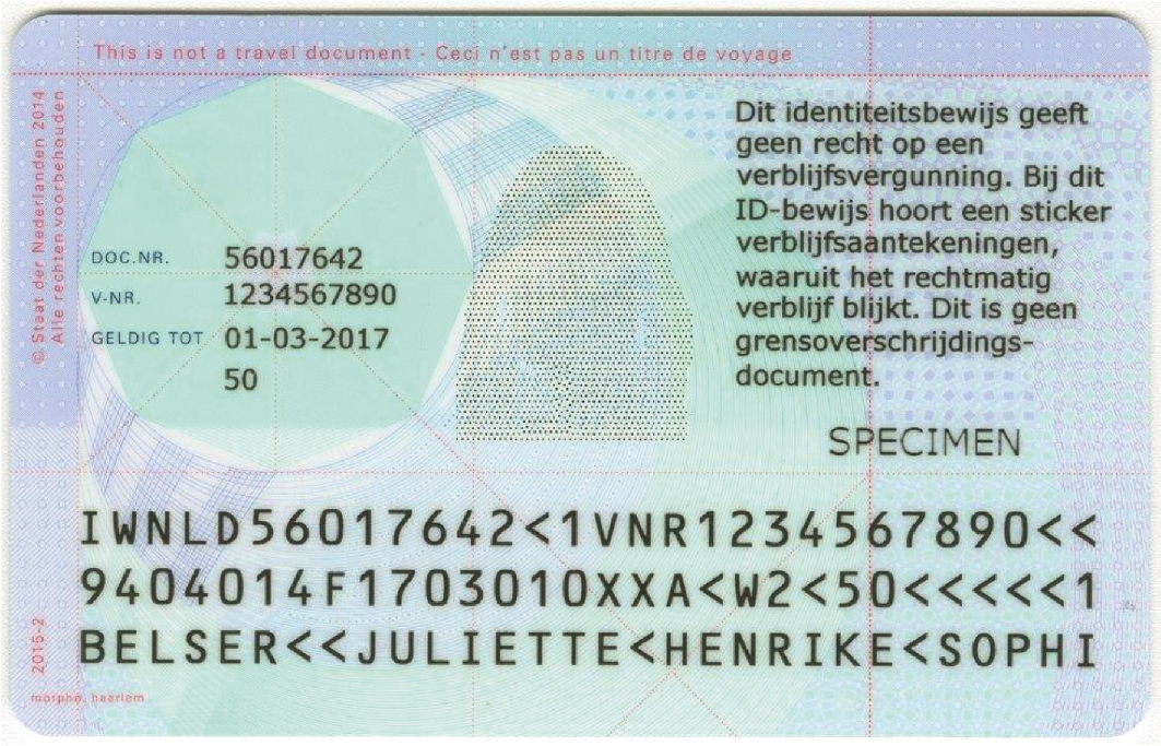 Vreemdelingen Identiteitsbewijs (model 2014) | IND